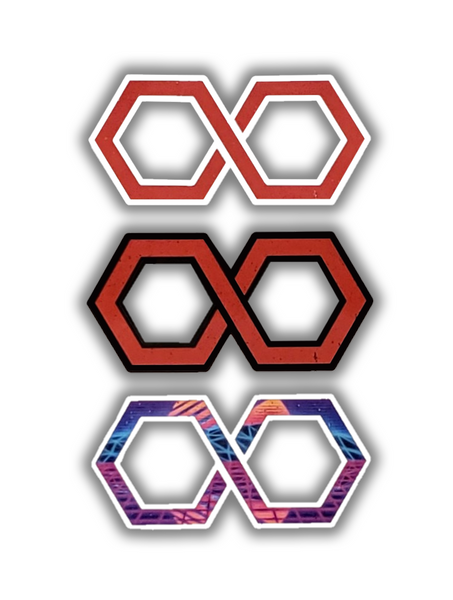 "Infinity Logo" 3-Sticker Pack – Infinite Elgintensity Gym Apparel
